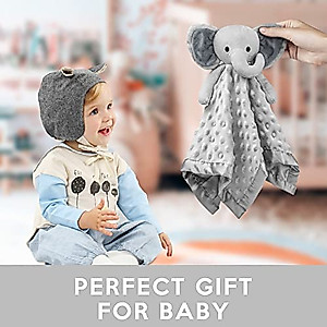 Pro Goleem Elephant Loveys for Babies Soft Security Blanket Baby Snuggle Toy Stuffed Animal Blanket Baby Registry Search Baby Boy Gifts for Infant and Toddler Gray 16 Inch
