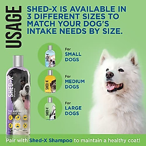 Shed-X Liquid Dog Supplement, 32oz – 100% Natural – Helps Dog Shedding, Fish Oil for Dogs Supports Skin & Coat, Dog Oil for Food with Essential Fatty Acids, Vitamins, and Minerals