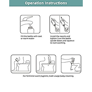 Travel Bidet Bottle,Upside Down Peri Bottle for Postpartum Care,Portable Handheld 300ml Bidet Sprayer,Travel Bag Pointed Nozzle for Personal Hygiene Care,Perineal Recovery,Outdoor-Green Bottle