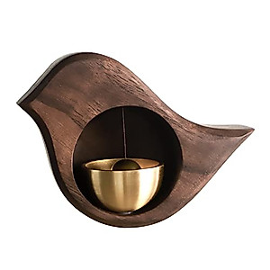 Vandroop Shopkeepers Bell for Door Opening, Decorative Wooden Door Bells Hanging, Handmade Office Store Entrance Front Porch Cafe Doorbell