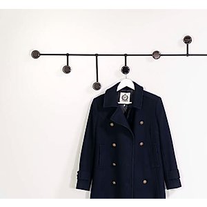 TidyHangers Wall Mount Coat Rack - Clothes Hooks for Wall Indoor Coat Rack Hanger in Chrome - Perfect for Organizing Your Coats and Jackets!