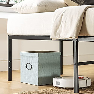 Best Price -Mattress 18 Inch Metal Platform Bed, Heavy Duty Steel Slats, No Box Spring Needed, Easy Assembly, Black, Queen