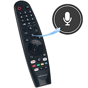 AKB75855501 MR20GA Replace Magic Voice Remote fit for LG 2020 Smart LED TV OLED Nano Cell 4K UHD HDTV with 3 APP Button (Screen Mouse, Voice, Cursor and Roller/Pointer Functions)