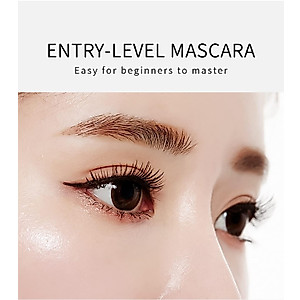 2in1 4D Waterproof Mascara Long-5x Longer Formula for Fuller Lashes - Intense Black Mascara for Thick and Full Lashes