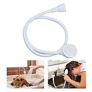 44.5in long Portable Sink Hose Faucet Sprayer,Shampoo Sprayer Handheld Hose Faucet Shower Head Spray Hose for Bathing Baby,Pets Shower, Washing Hair,Rinsing Vegetables