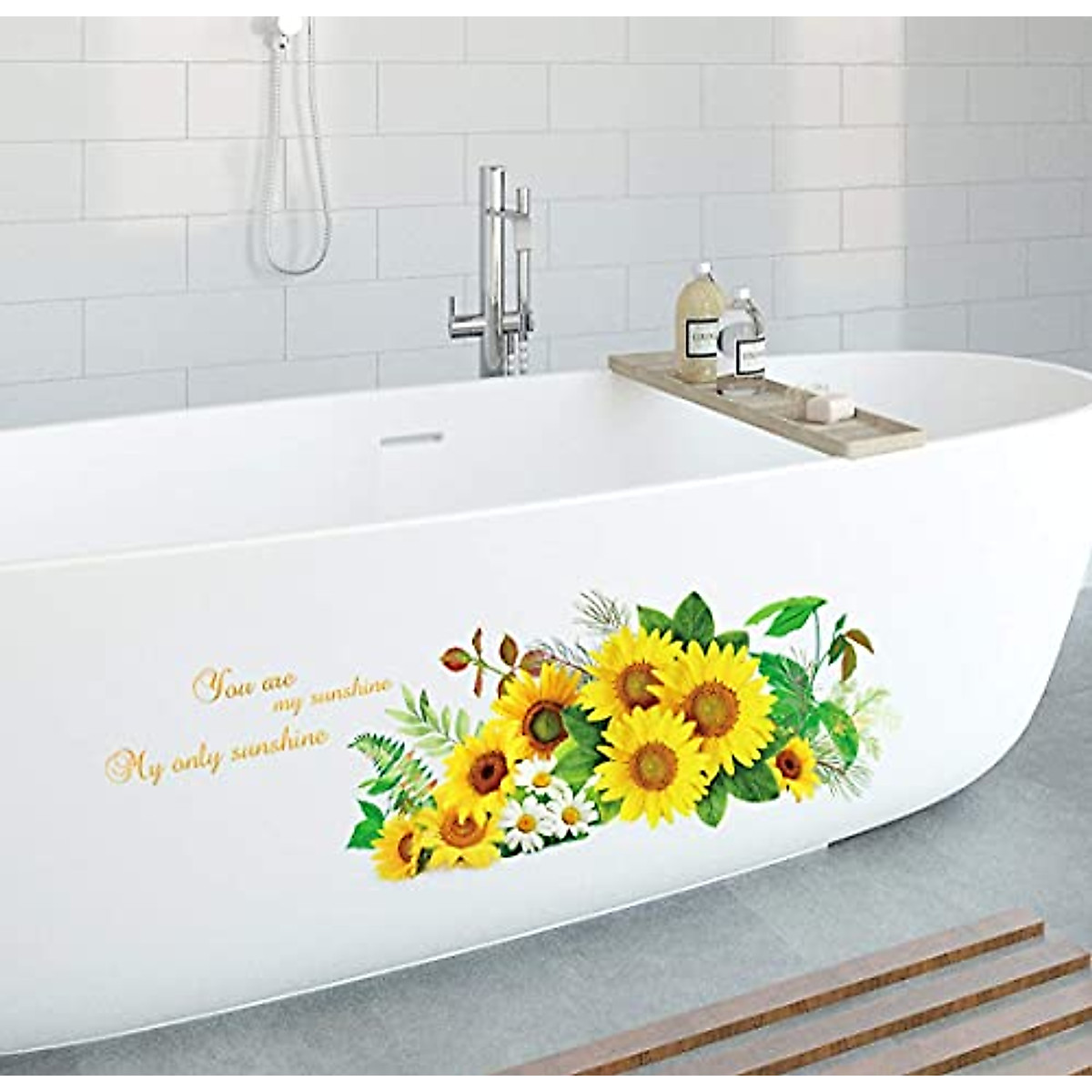 Sunflower Sunshine Wall Decal You are My Sunshine My Only Sunshine Wall Sticker Murals of Kids Baby Bedroom Nursery Rooms Wall Decals for Kitchen Decoration