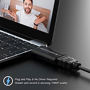 4K HDMI Video Capture Card, HDMI to USB 2.0 Capture Card, Cam Link Camera Capture Card, Video Game Capture Device, HD 1080P Video Recorder for Streaming, Broadcasting, Video Conference, Teaching