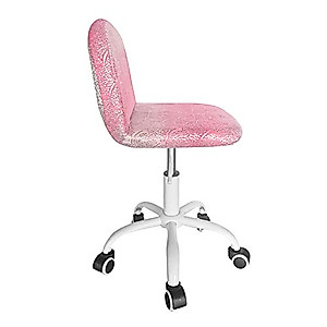 Heritage Kids Kids Rolling Desk Chair, Rainbow Ombre Scallop Faux Fur