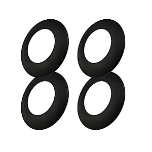 Soliseed Black Trim Ring for 5/6 Inch Recessed lighting,Can Lights Trim Cover, Outer Diameter 7.59 inches, Inner Diameter 4.44 inches,Thickness 0.37 inches, Durable Plastic Design, 4 Pack