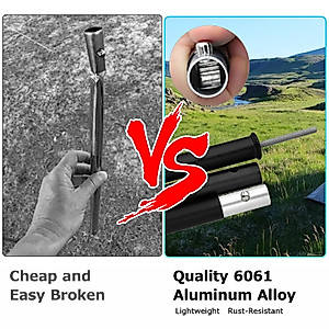 SAN LIKE Tent Poles Aluminum Tent Poles for Tarp 75inch Camping Tarp Poles Adjustable Collapsible Tent Poles for Awnings Canopy Rain Fly Shelter 2 Sets (5 Sections)