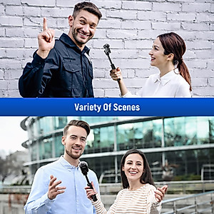 Neewer 8.7"/22cm Telescoping Interview Mic Handle for Wireless Go, Lavalier Video Microphone Handheld Adapter with Cold Shoes Compatible with RODE Wireless Go II DJI Mic CM22, MS003