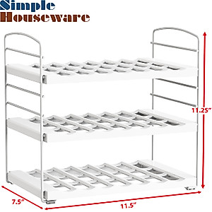 SimpleHouseware Water Bottle Storage Organizer, White