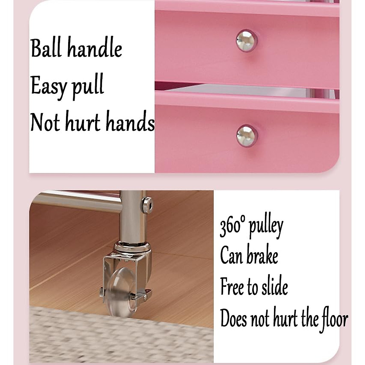 SXHEYUY Rolling Storage Cart, 15 Drawer 12 Drawer Big Capacity Organizer Cart for Office School, Metal Craft Art Organizer Cart Beauty Salon Carts, Shelf with Wheel,Pink,12 Tier