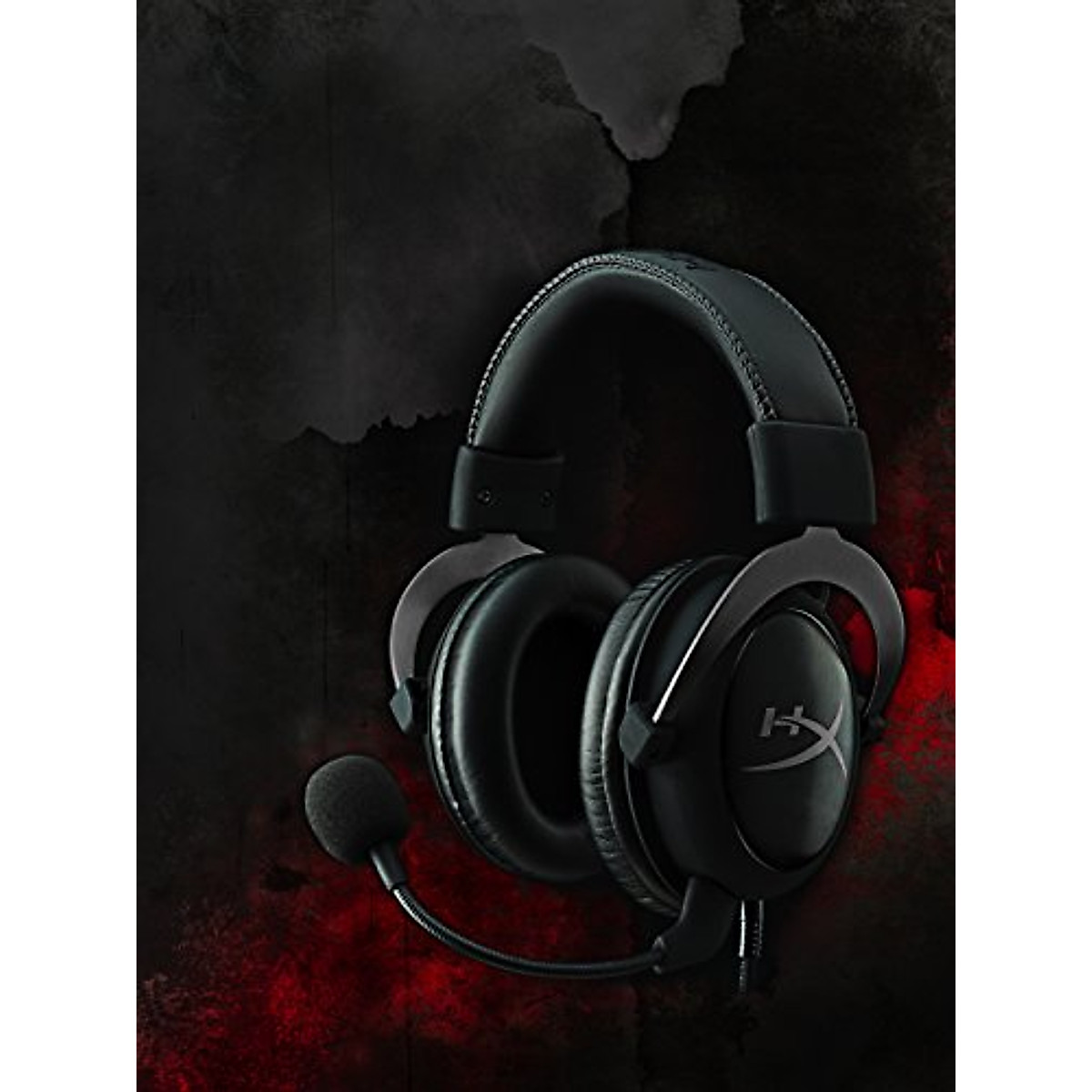 HyperX Cloud II Gaming Headset - 7.1 Surround Sound - Memory Foam Ear Pads - Durable Aluminum Frame - Works with PC, Xbox, PS4 - Gun Metal (Renewed)