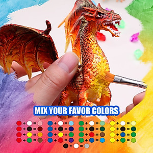 SOLDAY Painting Dragon Toys Kits for Kids Arts and Crafts Ages 3 6 5 7 9 12 Boys Girls to Make Your Own Paintable Figurines Birthday Party Supplies - 2 Dragons