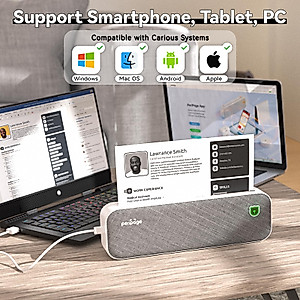 PeriPage Thermal Inkless Portable Printer, Supports 8.26"x11.69" US Letter, Wireless Bluetooth Mobile Travel Printer, Compatible with Android and iOS, Prints Documents,Tattoo Paper, Photos
