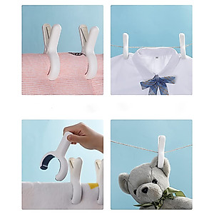 12 Pack Beach Towel Clips, Andhuhu Plastic Cloth Pins for Beach Pool Chair on Cruise, Strong Grip Holder Quilt Drying Clamp to Keep Your Towel, Clothes, Blankets, Laundry on Clothesline & Hanging Rack