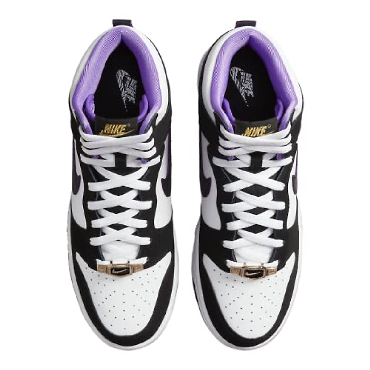 Nike Men's Dunk High Retro Shoes, Black White Actiongrape Black, 11.5