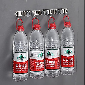 CRSUSUKJ Broom and Mop Holder Wall Mounted, Broom Hanger, Broom Holder, Stainless Steel Heavy Duty Broom Racks, Heavy Duty Storage Organization for Home Kitchen Garden Garage Room(3 Racks 4 Hooks)