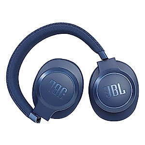 JBL Live 660NC - Wireless Over-Ear Noise Cancelling Headphones with Long Lasting Battery and Voice Assistant - Blue, Medium