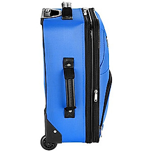 Rockland Fashion Softside Upright Luggage Set,Expandable, Blue, 2-Piece (14/19)