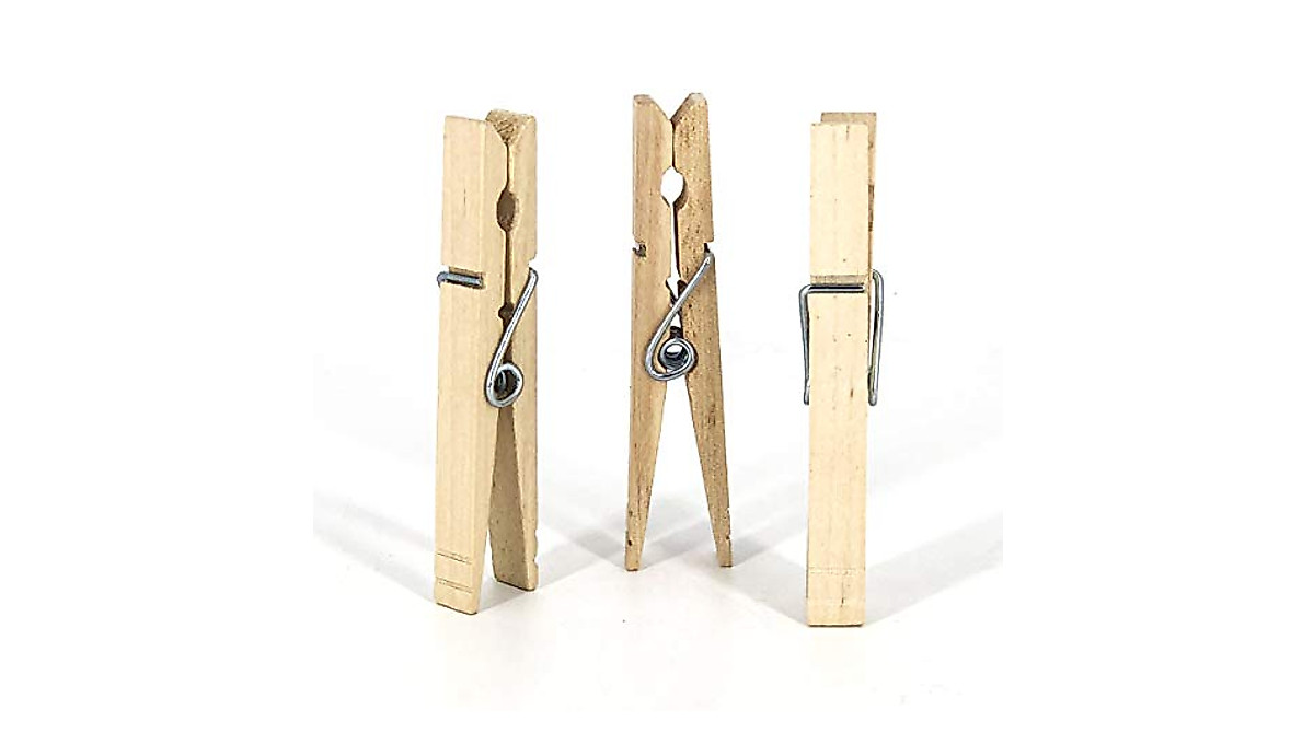 Clorox Wooden Clothespins Pack of 50 | Rust-Resistant & Heavy Duty