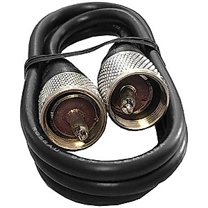 RG58A/U PL-259 Coax Cable Jumper for HAM & CB Radio, Antenna Analyzer, Dummy Load, SWR Meter, 3 Foot