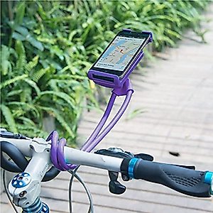 Chapter Seven Universal Smart Mobile Phone Stand,Hanging on Neck Cell Phone Mount Holder, Flexible Lazy Bracket DIY Free Rotating for Multiple Functions (Black) (Black)