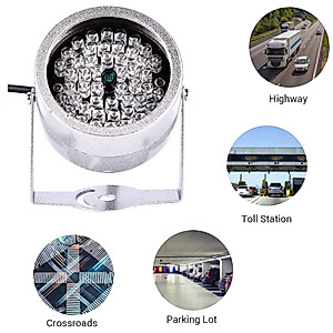 ASHATA IR Illuminator, 48 LEDs Night Vision IR Infrared Light for Security Camera CCTV and IP Camera, 60 Degree Wide Angle, Waterproof, Illuminating Distance of 16 to 66ft, Auto Light on Sensor