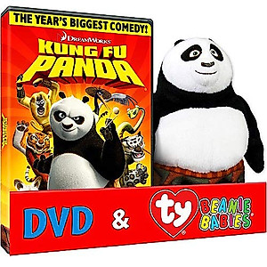 Kung Fu Panda DVD Plush Collectible Gift Set Includes Ty Beanie Baby [DVD] [2008]