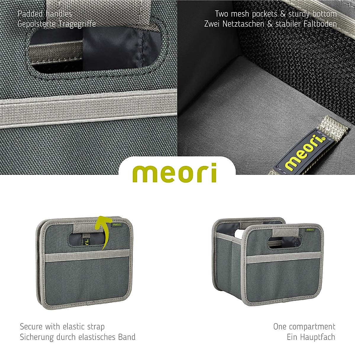 meori Mini Storage Box, Collapsible Organizer Bin, Fabric Storage Cube, Reusable Gift Box
