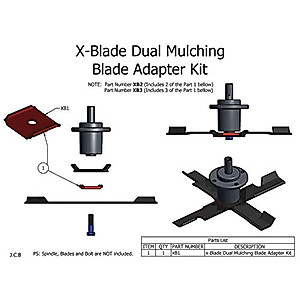 Ballard Inc X-Blade Dual Mulching Blade Adapters (3 Pack) (X-B3)