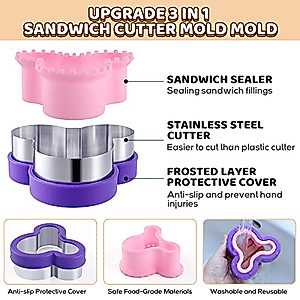 TUNIKO 31PCS Kids Sandwich Cutter and Sealer Set, Uncrustables Sandwich Shape Maker, DIY Cookie&Pie Mold for Kids, Fruit Vegetable Shape Cutters for Boys Girls School Bento Lunch Box,Bread Shape