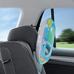 BenBat Baby Car Mirror - Safety Car Seat Mirror for Rear Facing Infant - Shatterproof Clear Wide Vision Day and Night - Entertain See and Soothe with Remote control - Crash Tested and Certified, Blue