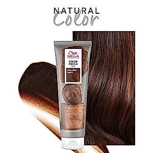 Wella Professionals Color Fresh Mask, Chocolate Touch, Natural Shades, Damage Free, Color-Depositing Hair Mask With Avocado Oil, Silicone Free, 5 oz.
