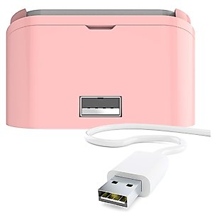 Dock Compatible with Square Reader 2nd Generation, Square Card Reader Stand Holder, Anti-Sleep Button, One Click to Turn On, Pink.