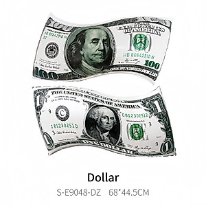 4PCS Money Dollar Currency Money Bill Balloons/Dollar Bill Party Balloons/Money Theme Birthday/Big Size Fake Money Reusable Balloons/Casino Party/Baby Shower Boss/Las Vegas Party/Graduation