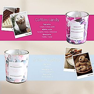 6 Pack Scented Candles, Aromatherapy Candles Sets, Specially Designed for Bridesmaids Gift, Ideal Gifts for Wedding, Women Birthday, Mother's Day, Thanksgiving, Christmas (Flower Series)