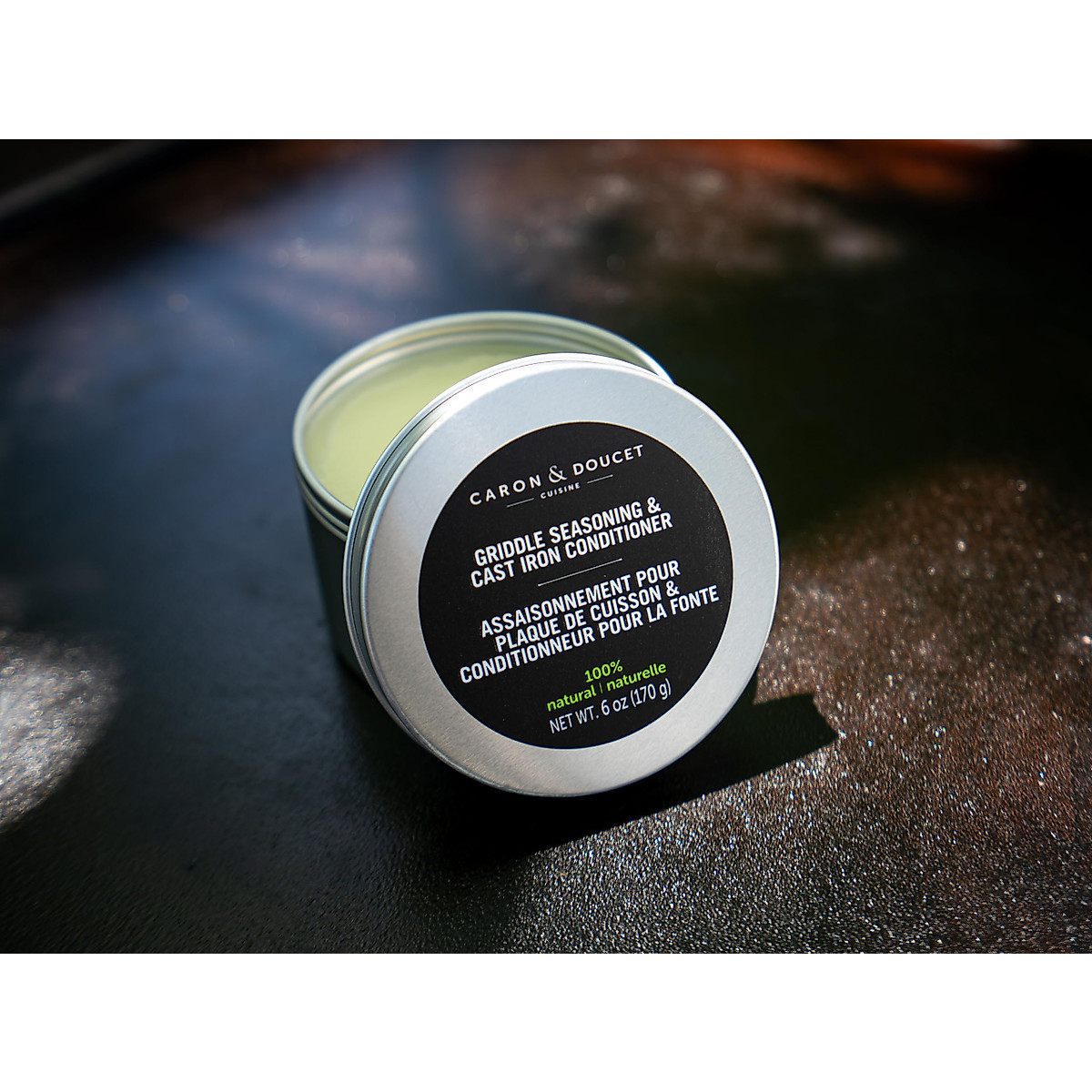 CARON & DOUCET Griddle Seasoning & Cast Iron Conditioner 2 in 1 Formula | Best For Maintaining, Protecting & Conditioning Griddle!