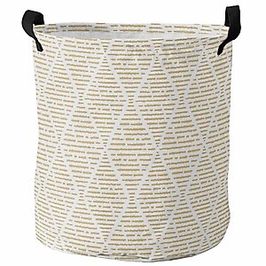 Huotupsine Yellow Geometric Laundry Basket Large 16.5"x17" Waterproof Laundry Hamper, Contemporary Modern Abstract Art Collapsible Toys Blankets Storage Baskets Clothes Hamper for Bathroom Bedroom