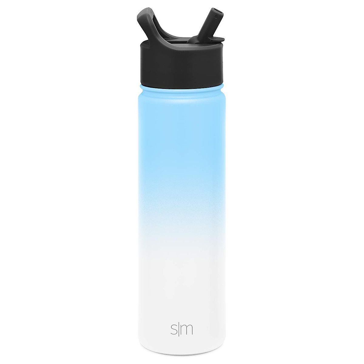 Simple Modern 22 oz Summit Water Bottle with Straw Lid - Gifts for Hydro Vacuum Insulated Tumbler Flask Double Wall Liter - 18/8 Stainless Steel Ombre: Santorini Breeze