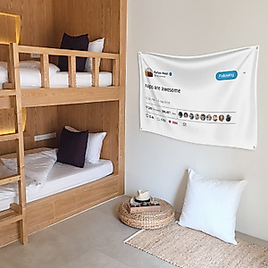 xiheer Kanye Tapestry Tweet flags, naps are awesome with Installation tool, Funny Flags for Room College University Dorm Guys Rapper wall Decorations meme Gift, 3x5 Ft