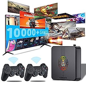 X9 Retro Game Console TV HD Output Plug and Play Games Console Video Gaming Consoles Classic Preinstalled Emulator System Super Game Box 2 Controllers 128GB