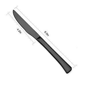 sharecook SHARECOKK Steak Knives Set of 4 - Stainless Steel Serrated Steak Knives, Kitchen Steak Knife Set, Dishwasher Safe