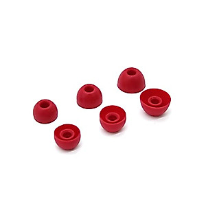 Adhiper Silicone Earplugs 6 Pieces of Eartips Replacement Earplugs is Compatible for Beats Studio Buds Headphones (Red)