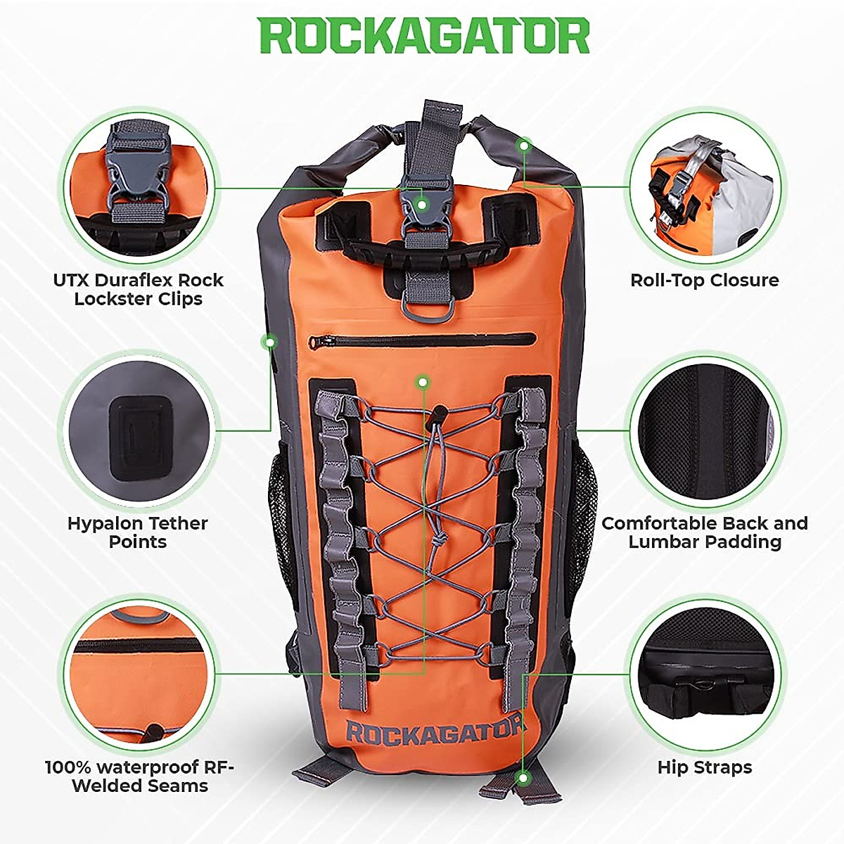 Rockagator Waterproof Backpacks - Hydric Series 40 Liter Hunting Camouflage Quick-Submersion Waterproof Backpack, River Dry Bag for Canoeing, Kayaking or Rafting, Original