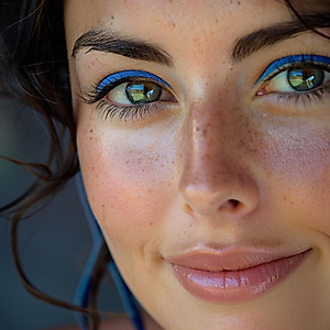 CAR MELA Navy Blue Eyeliner Pencil - Smooth Gliding, Long-Lasting and Pigmented Crayon Eye liner (Blue), Valentine's Day Gift for Her