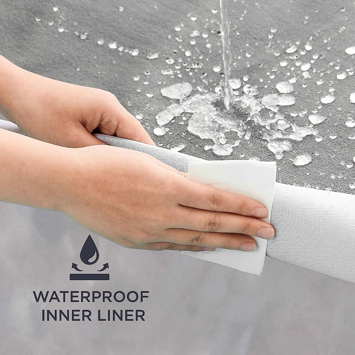 Bedsure Waterproof Dog Beds for Small Dogs - 4 inch Thicken Up to 20lbs Small Dog Bed with Removable Washable Cover, Pet Bed Mat Pillows, Grey