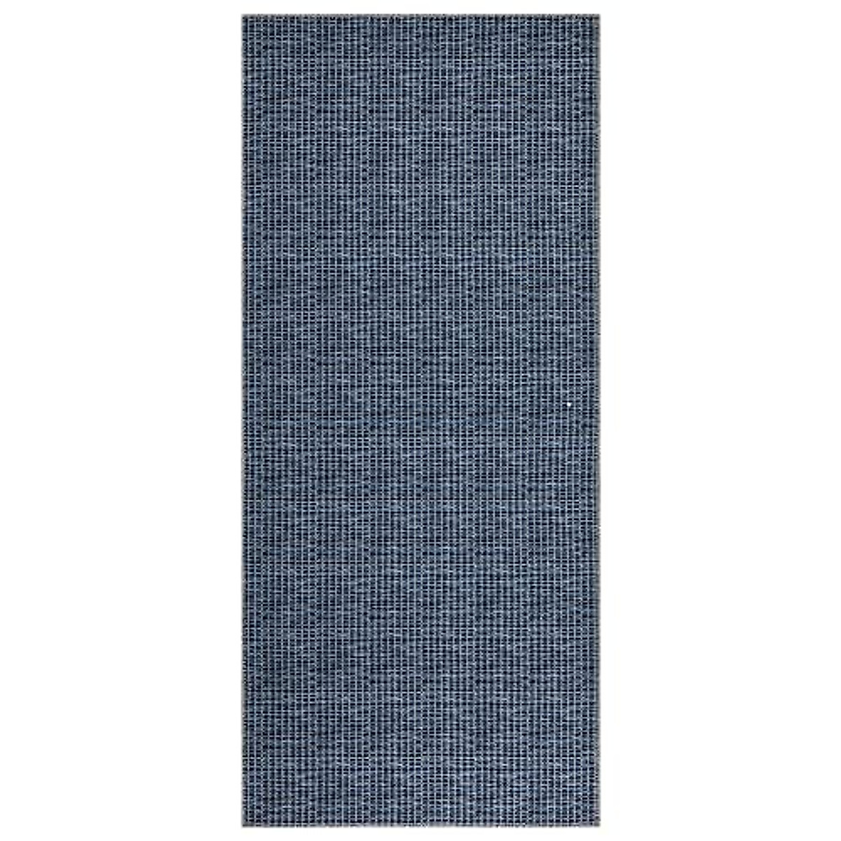 Ottomanson Machine Washable Wrinkle Free Solid Design Cotton 3x6 Traditional Flatweave Area Rug for Dining Room, Living Room, Bedroom, 2'7'' x 6', Navy