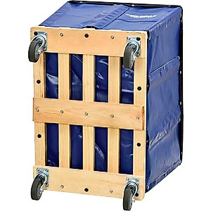 Global Industrial 12 Bushel, Blue Vinyl Basket Bulk Truck, Unassembled, 36"L x 26"W x 33-1/2"H
